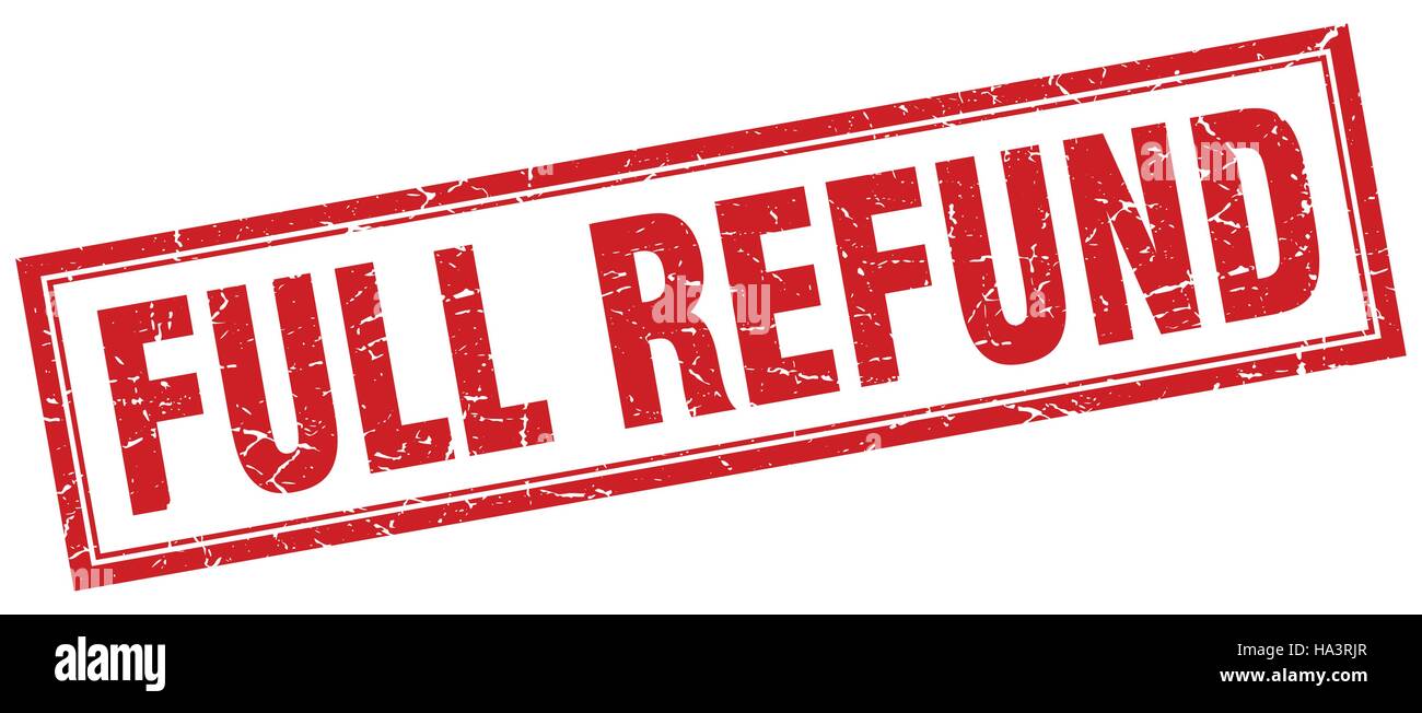 full refund square stamp Stock Vector Image & Art - Alamy