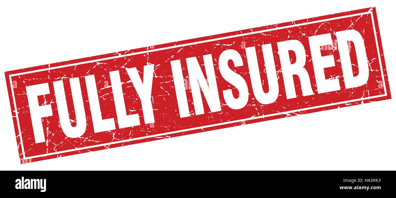 fully insured square stamp Stock Vector Image & Art - Alamy