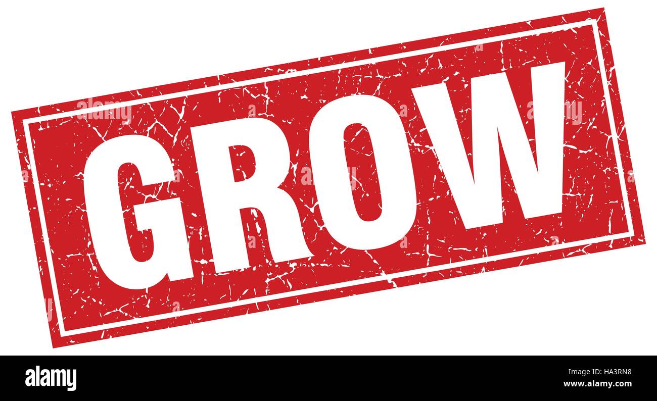 grow square stamp Stock Vector Image & Art - Alamy