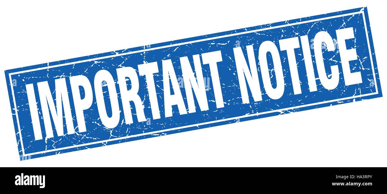 important notice square stamp Stock Vector Image & Art - Alamy