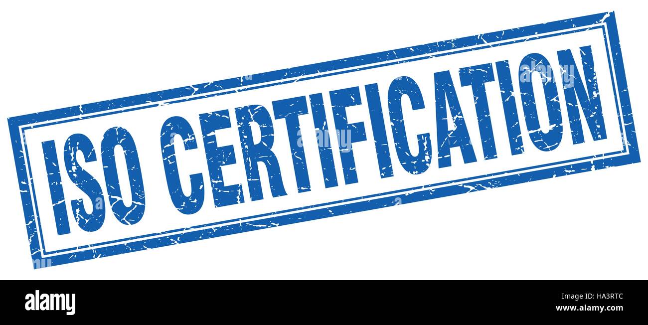 iso certification square stamp Stock Vector Image & Art - Alamy