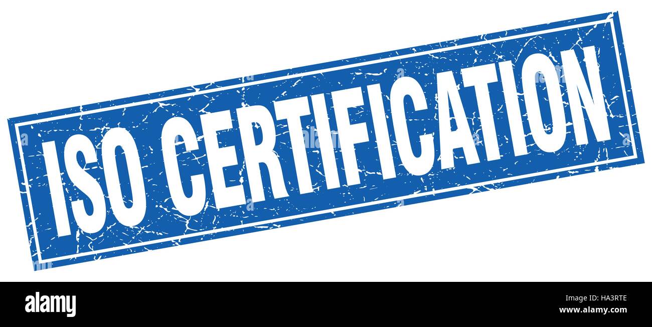 iso certification square stamp Stock Vector Image & Art - Alamy