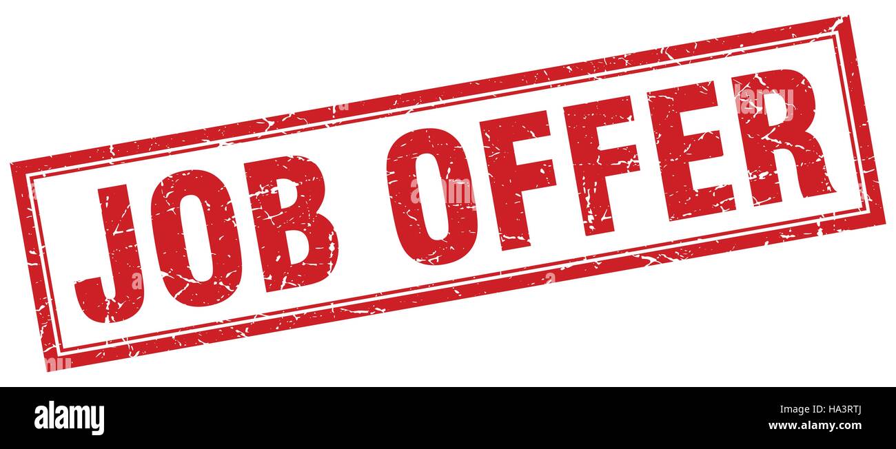 job offer square stamp Stock Vector Image & Art - Alamy