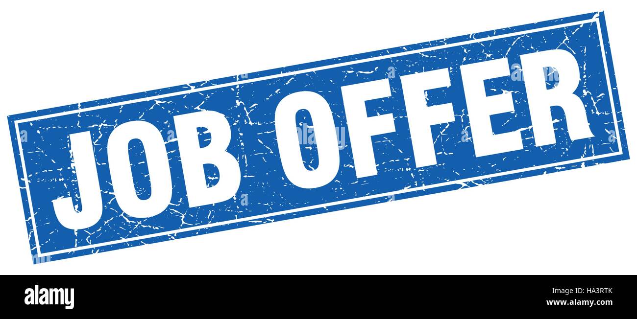job offer square stamp Stock Vector Image & Art - Alamy