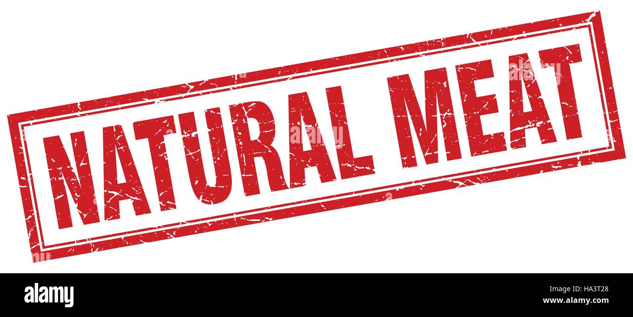 natural meat square stamp Stock Vector Image & Art - Alamy