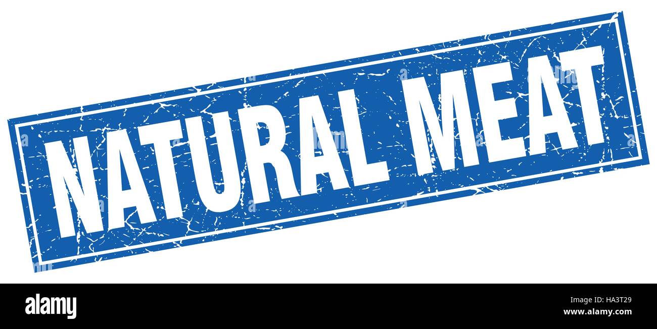 natural meat square stamp Stock Vector Image & Art - Alamy