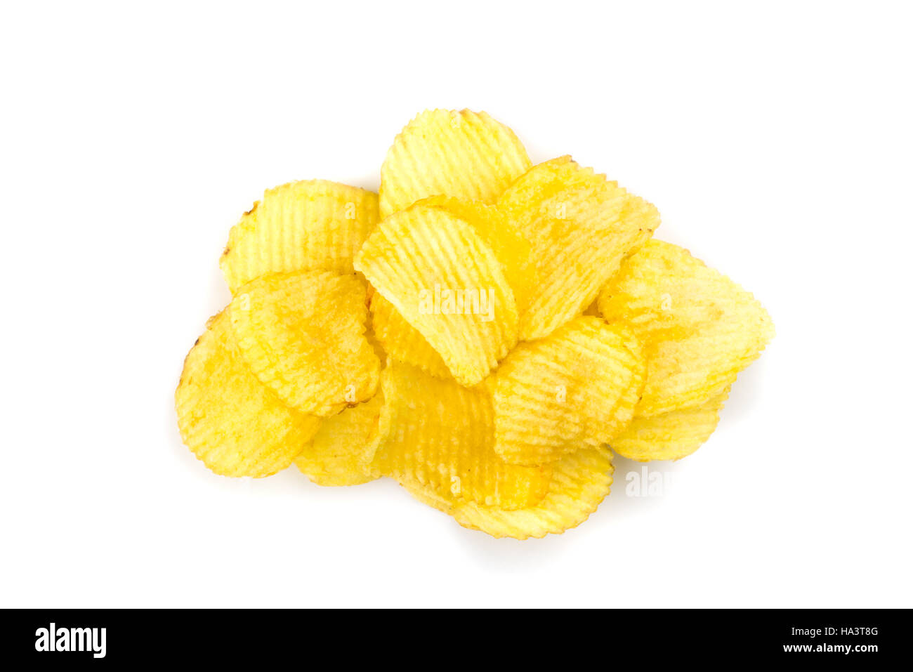 Crispy potato chips on white hi-res stock photography and images - Alamy
