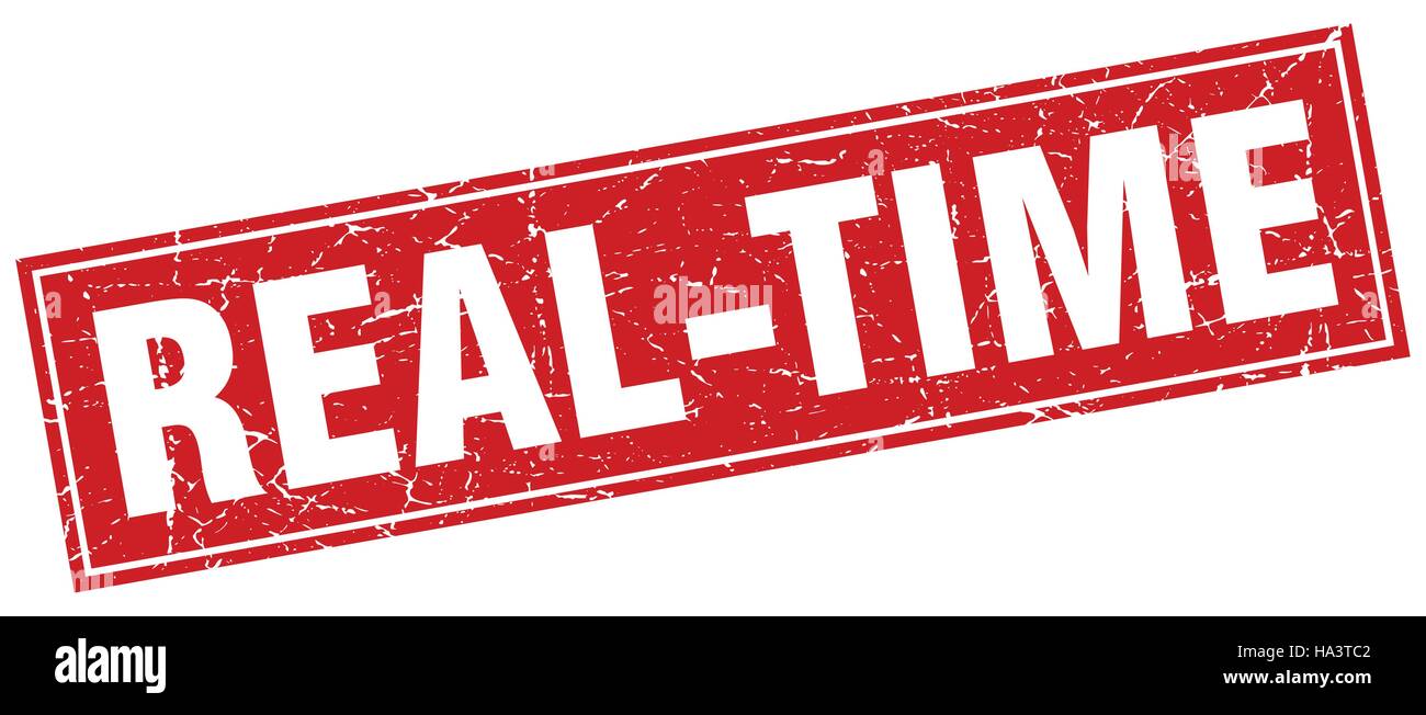 real-time square stamp Stock Vector Image & Art - Alamy