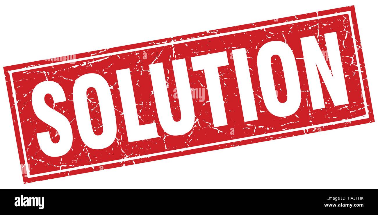 solution square stamp Stock Vector Image & Art - Alamy