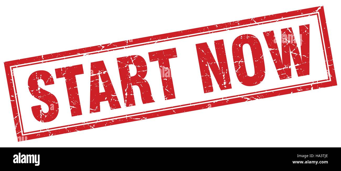 start now square stamp Stock Vector Image & Art - Alamy