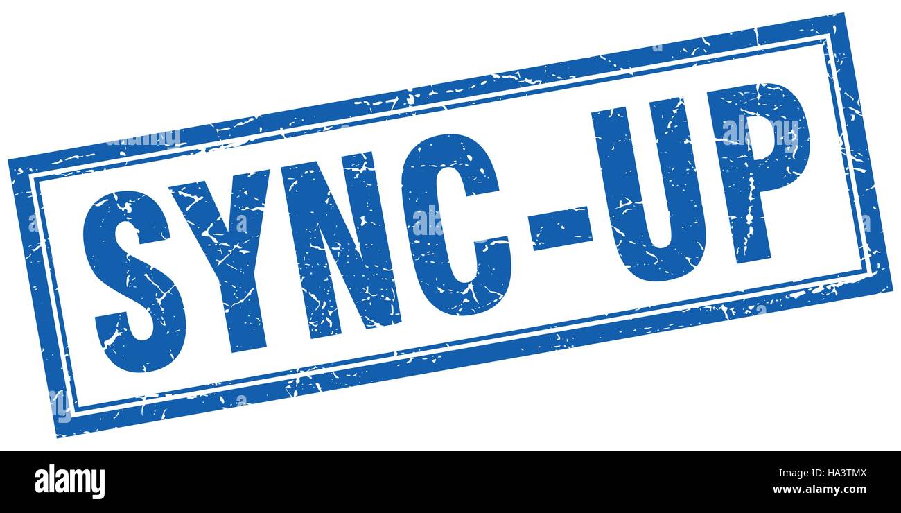 sync-up square stamp Stock Vector Image & Art - Alamy