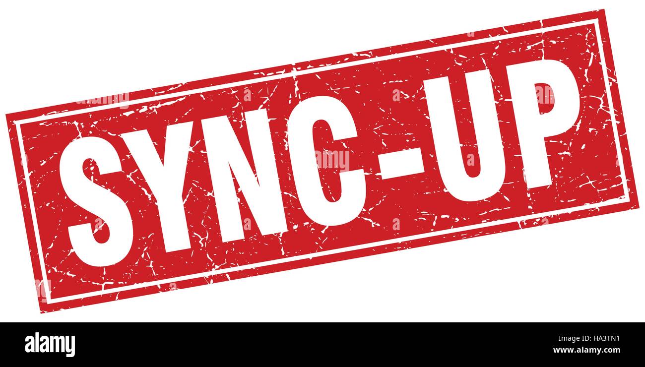 sync-up square stamp Stock Vector Image & Art - Alamy