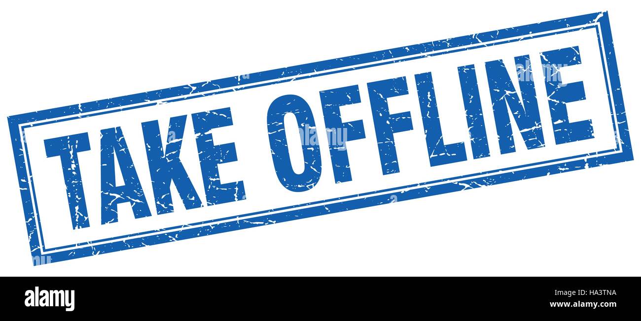 take offline square stamp Stock Vector Image & Art - Alamy