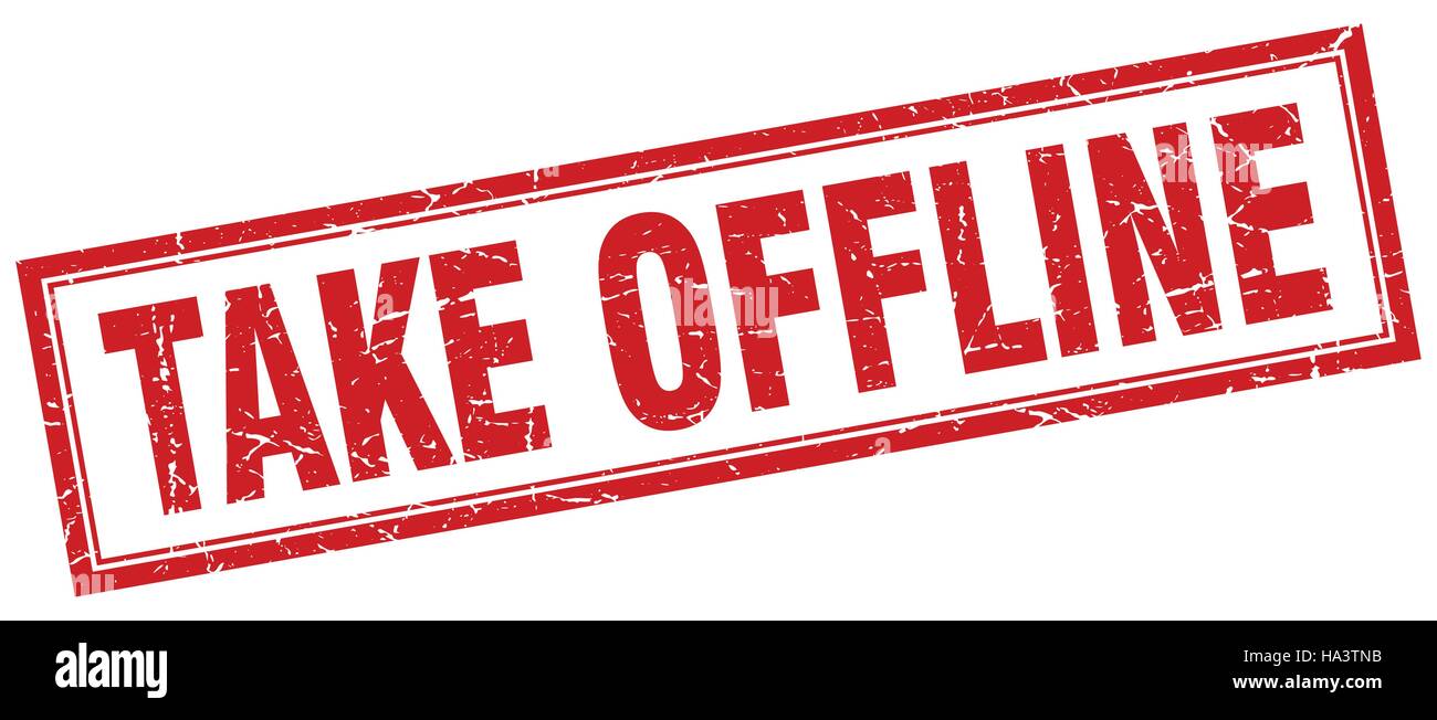 take offline square stamp Stock Vector Image & Art - Alamy