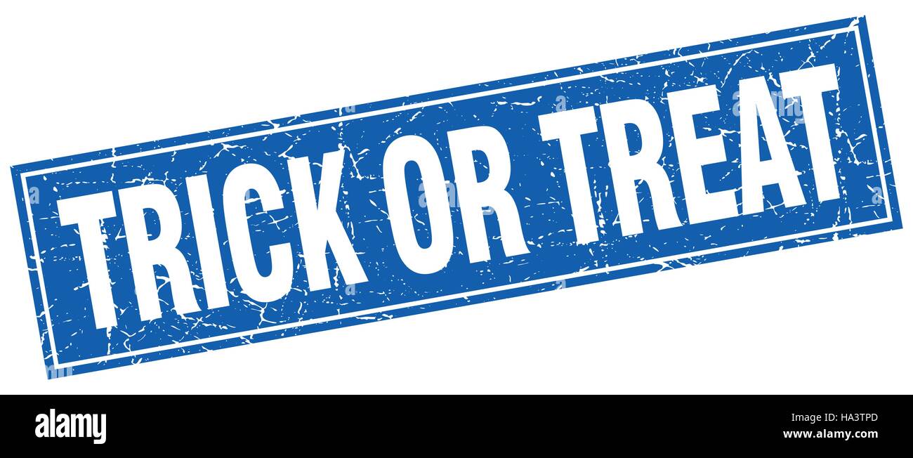 Trick square stamp grunge Stock Vector Images - Alamy