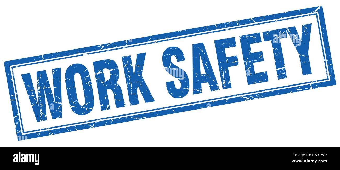 work safety square stamp Stock Vector Image & Art - Alamy