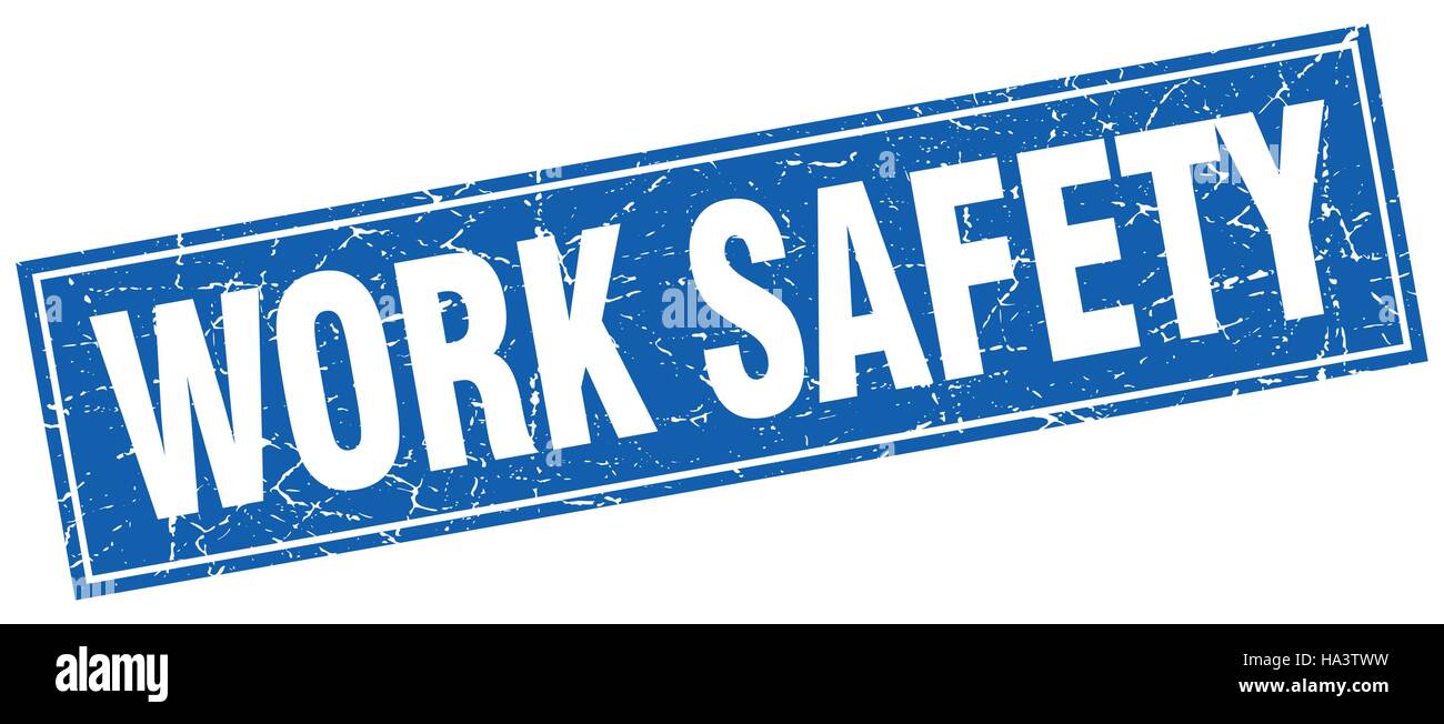 work safety square stamp Stock Vector Image & Art - Alamy