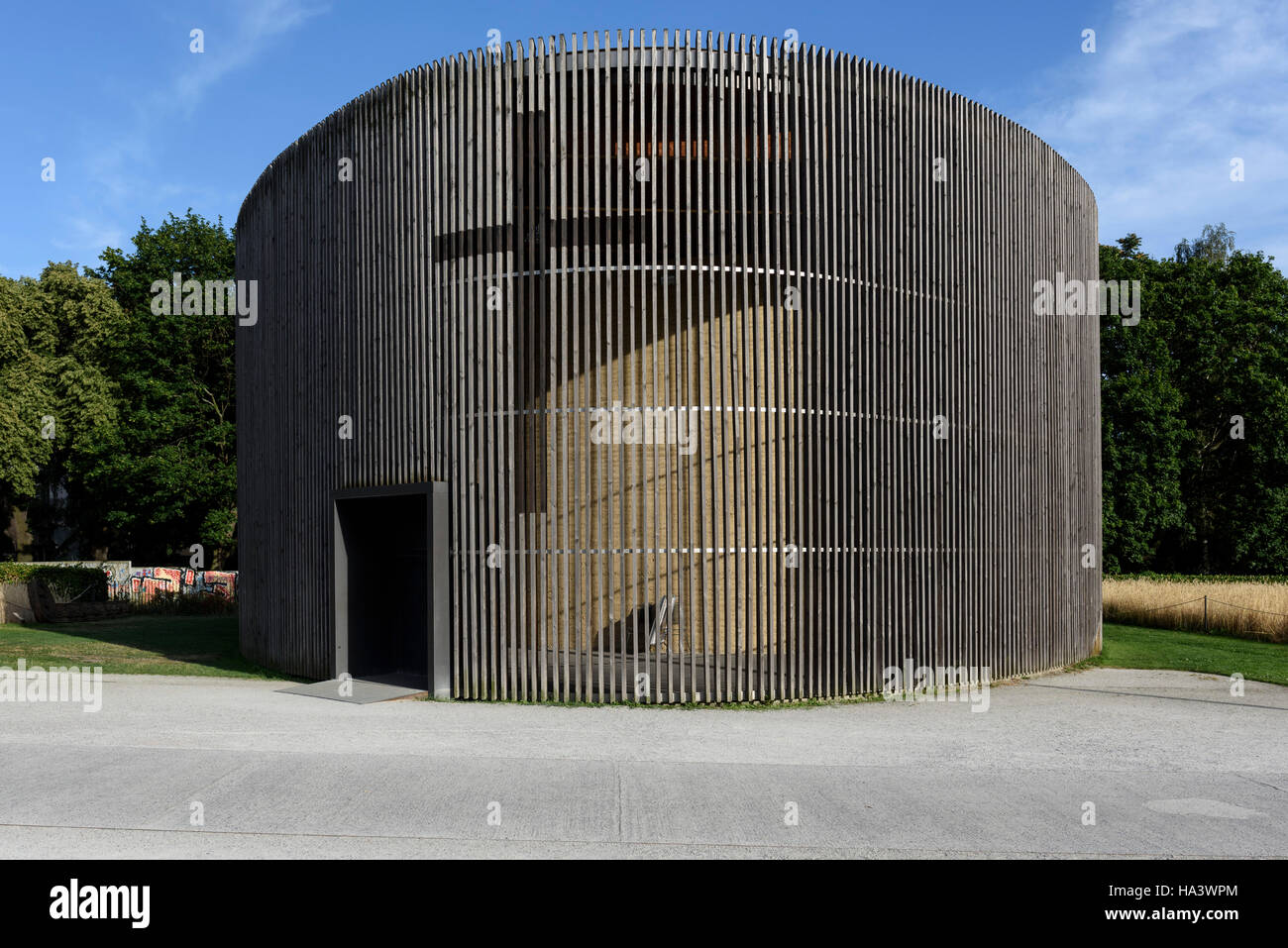 Berlin. Germany. Chapel of Reconciliation on Bernauer Straße forms part ...