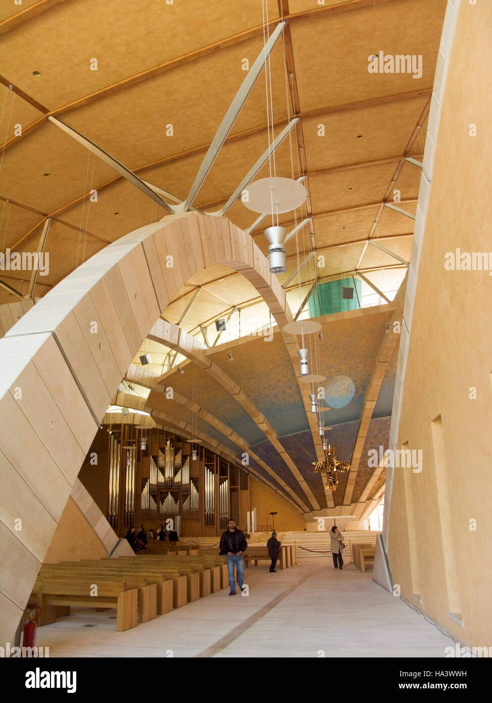 Interior view, San Pio da Pietrelcina or Padre Pio Pilgrimage Church ...