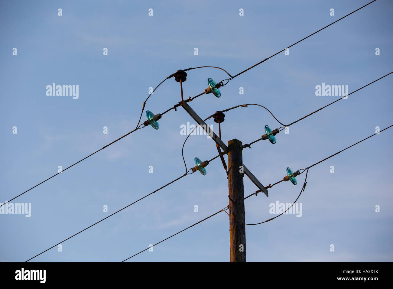 Electricity cables on telegraph hi-res stock photography and images - Alamy