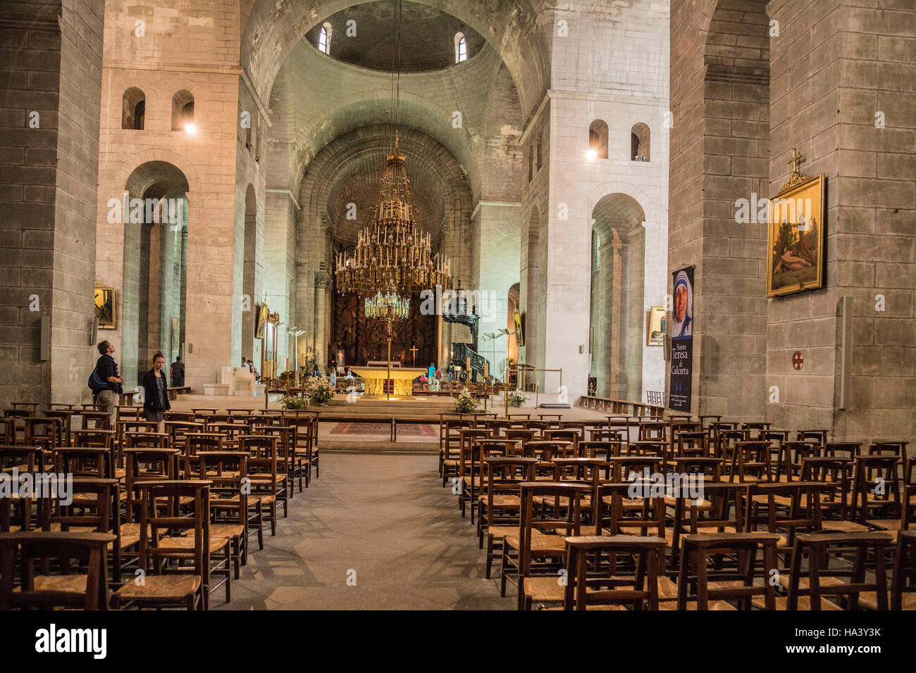 Interior of Cathedral St Front in Perigueux Nouvelle Aquitaine France ...