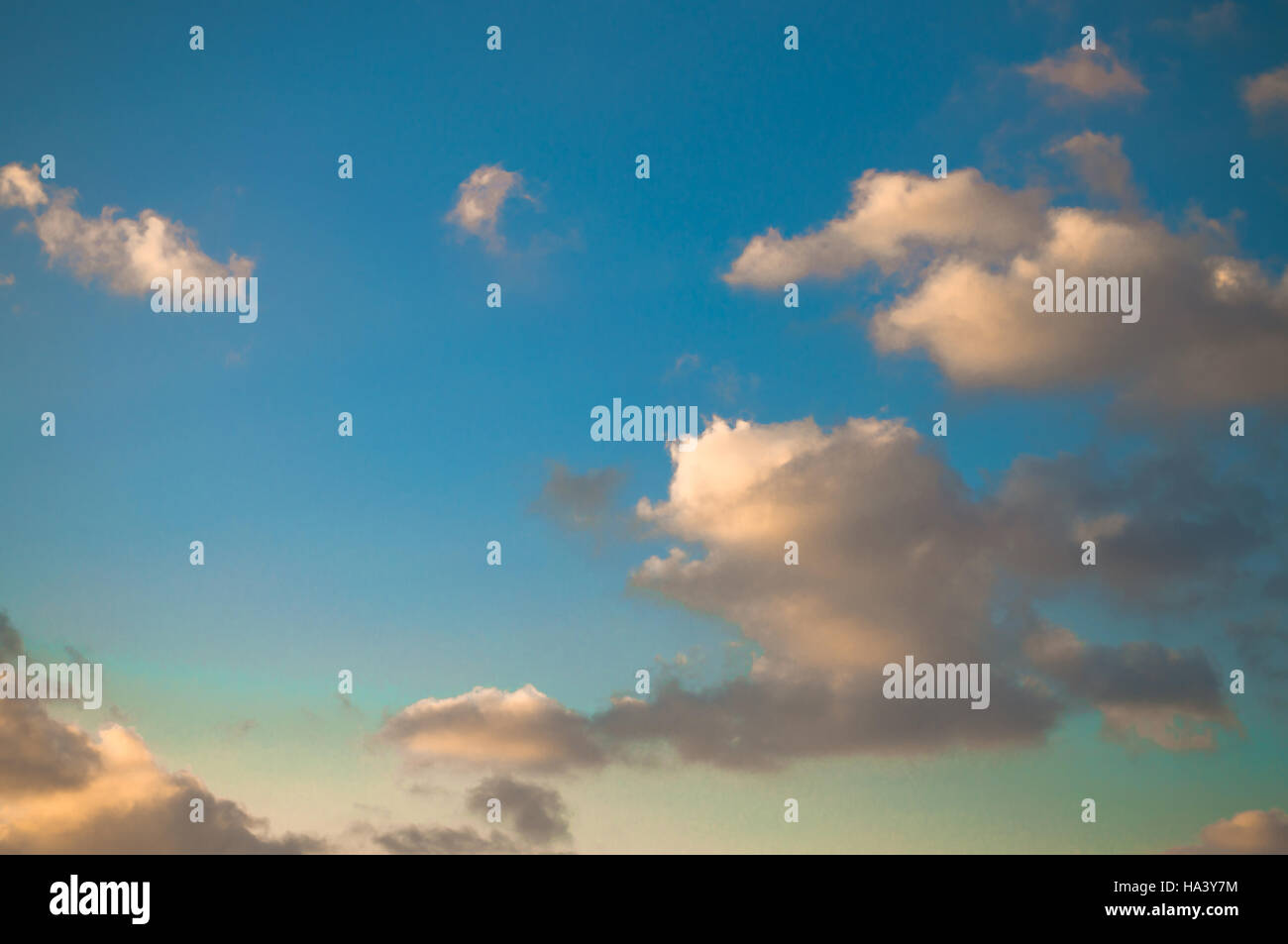 The simplest picture sky with clouds. Slightly darkened Stock Photo - Alamy