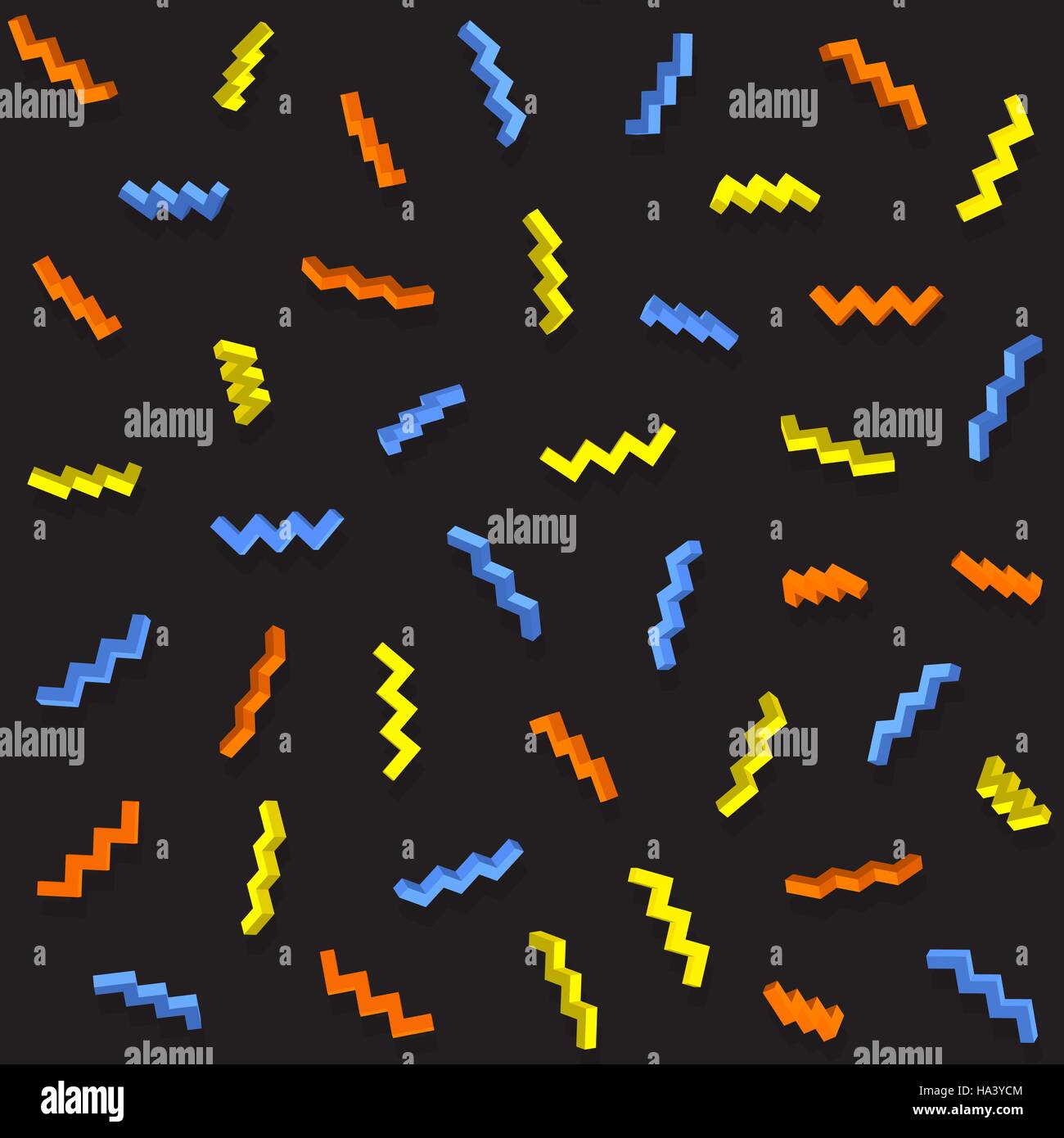 Vector Seamless Multicolor Rounded Jumble ZigZag Lines Geometric ...