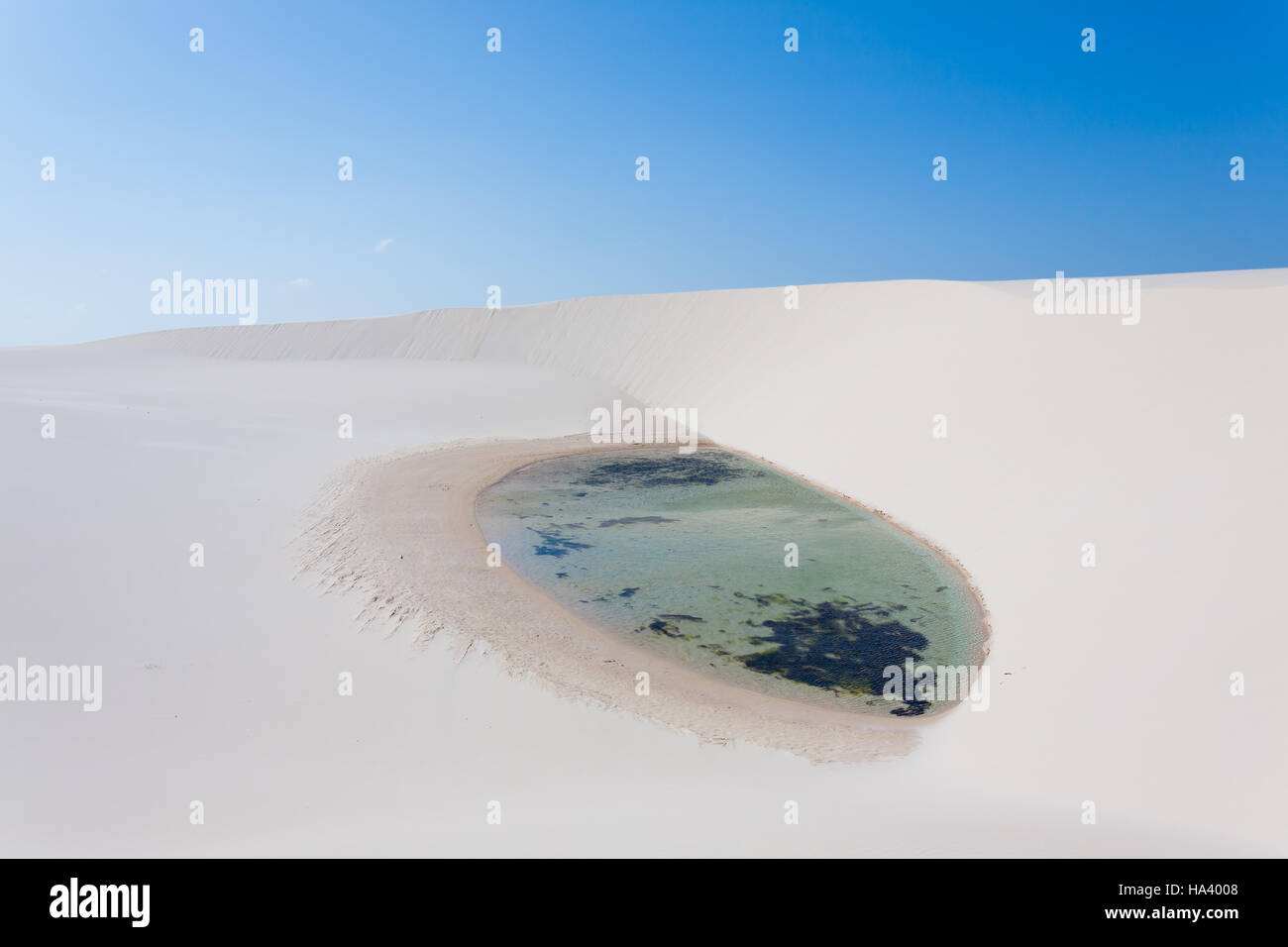 White sand dunes panorama from Lencois Maranhenses National Park ...