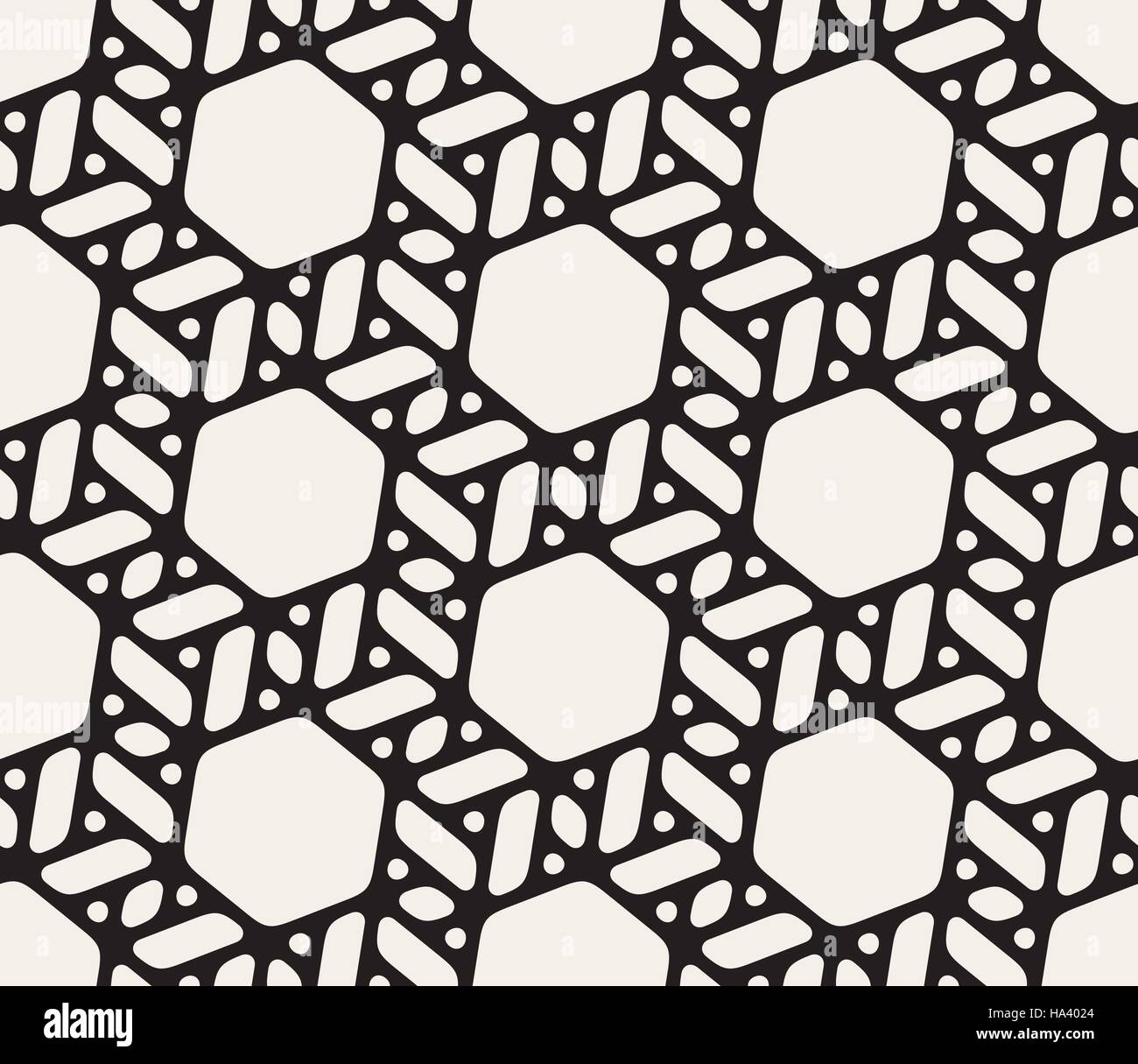 Vector Seamless Black and White Geometric Pattern Stock Vector Image ...