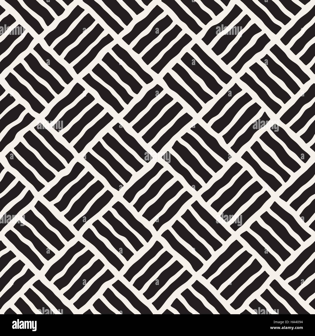 Vector Seamless Black And White Hand Drawn Pavement Diagonal Lines ...