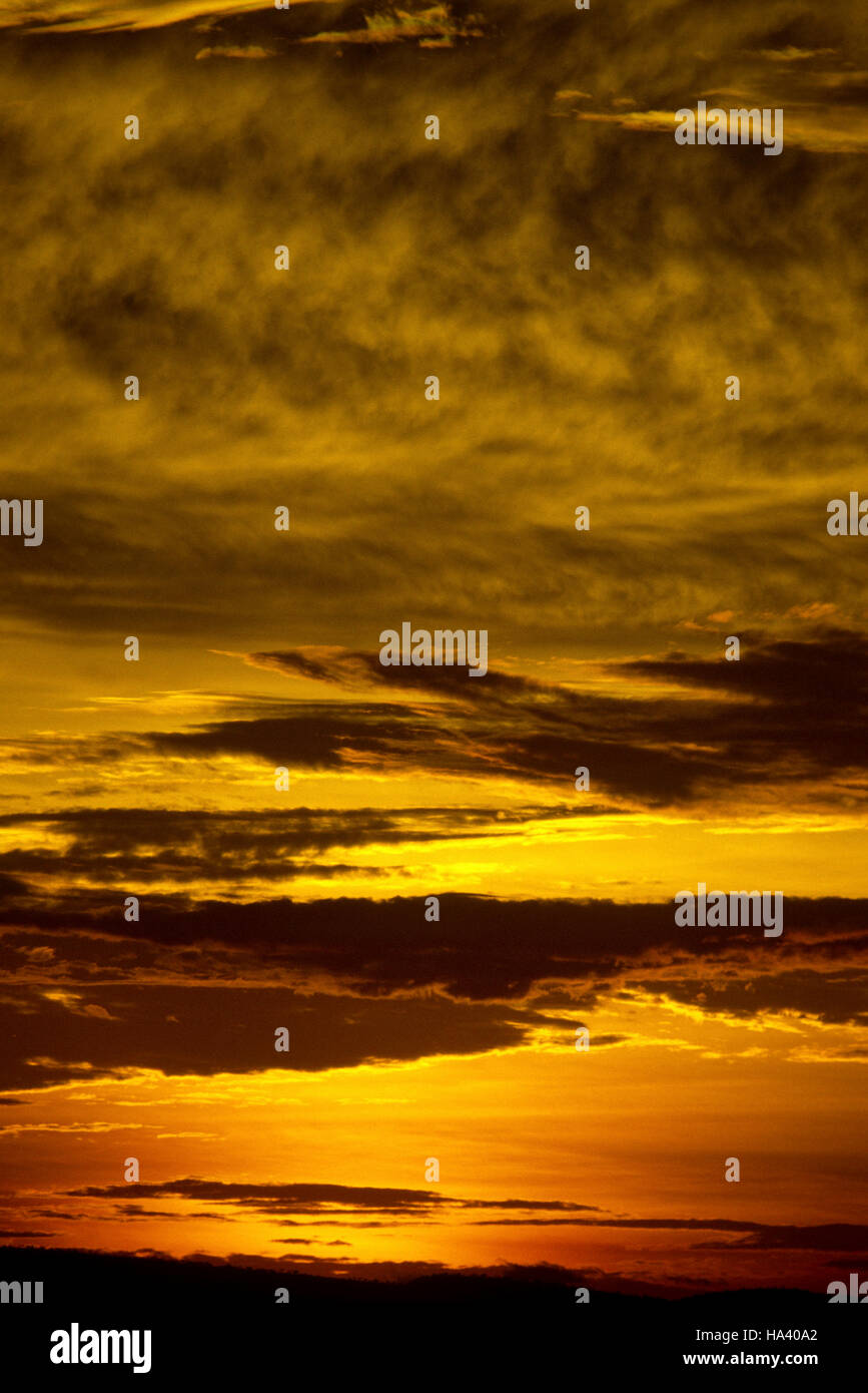 The sun. Global warming. Sunset over Serengeti Stock Photo - Alamy