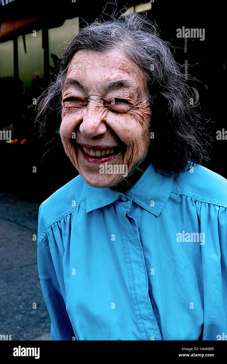 Lady in Time Square Stock Photo - Alamy