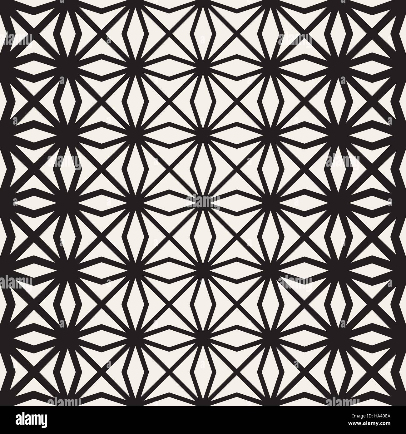 Vector Seamless Black And White Lines Geometric Pattern Stock Vector ...