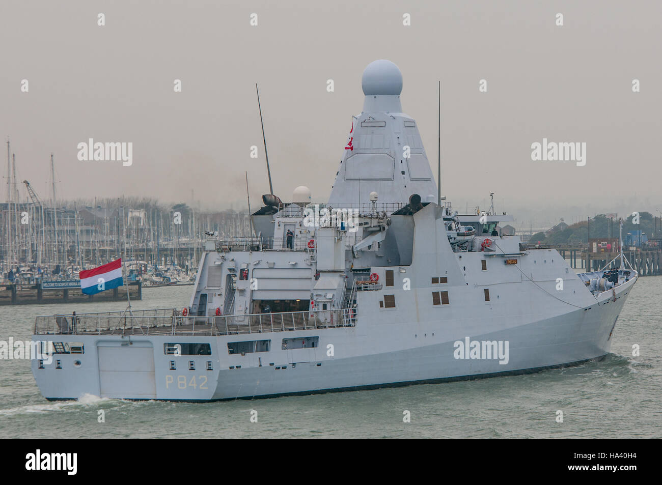 The Dutch Navy (Koninklijke Marine) patrol vessel, HNLMS Friesland ...