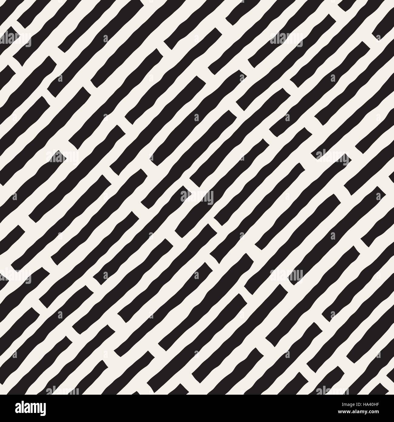 Vector Seamless Black and White Hand Drawn Diagonal Lines Pattern Stock ...