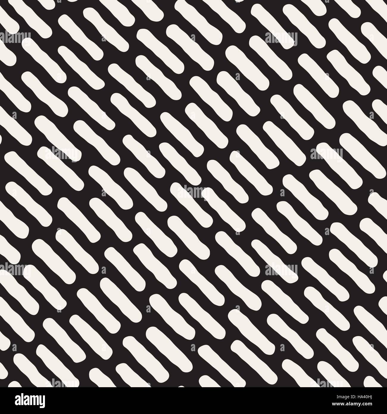 Vector Seamless Hand Drawn Diagonal Rounded Lines Pattern Stock Vector ...