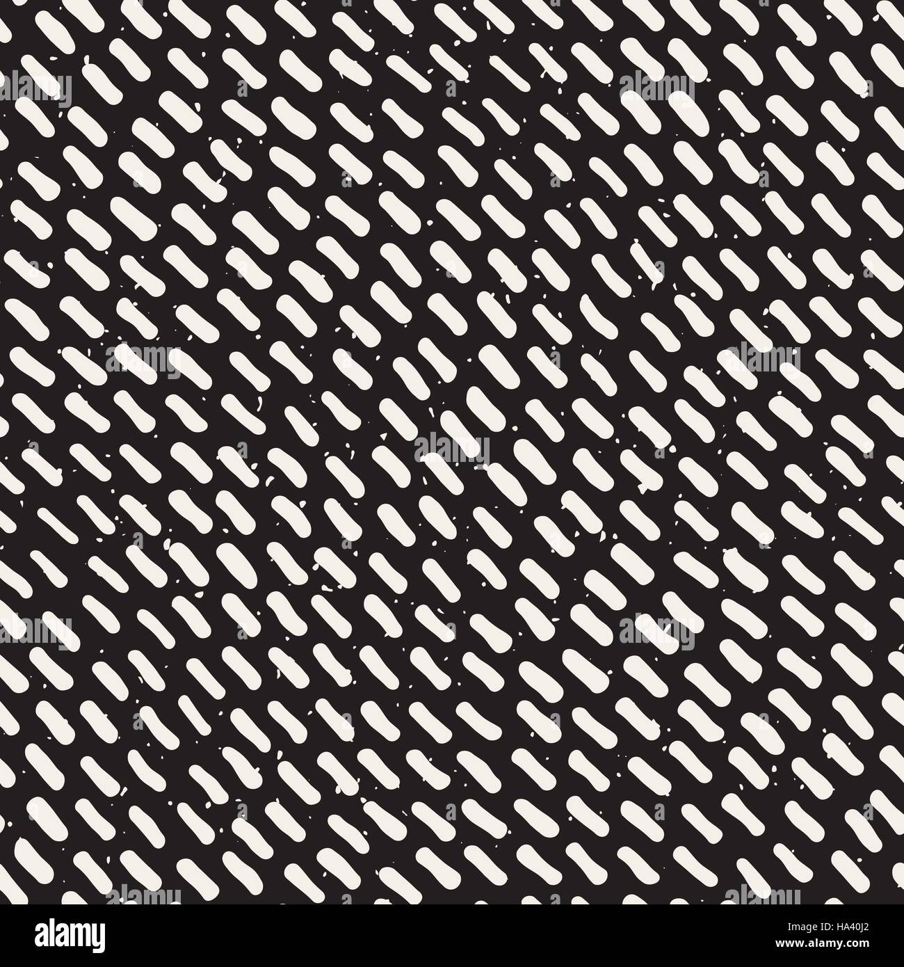 Vector Seamless Hand Drawn Diagonal Grunge Rounded Lines Pattern Stock ...