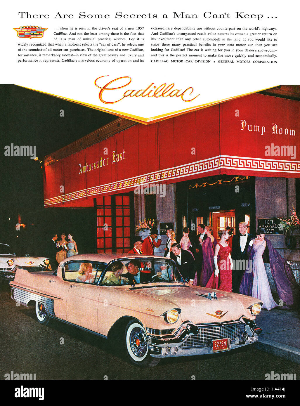 1957 U.S. advertisement for Cadillac Stock Photo - Alamy