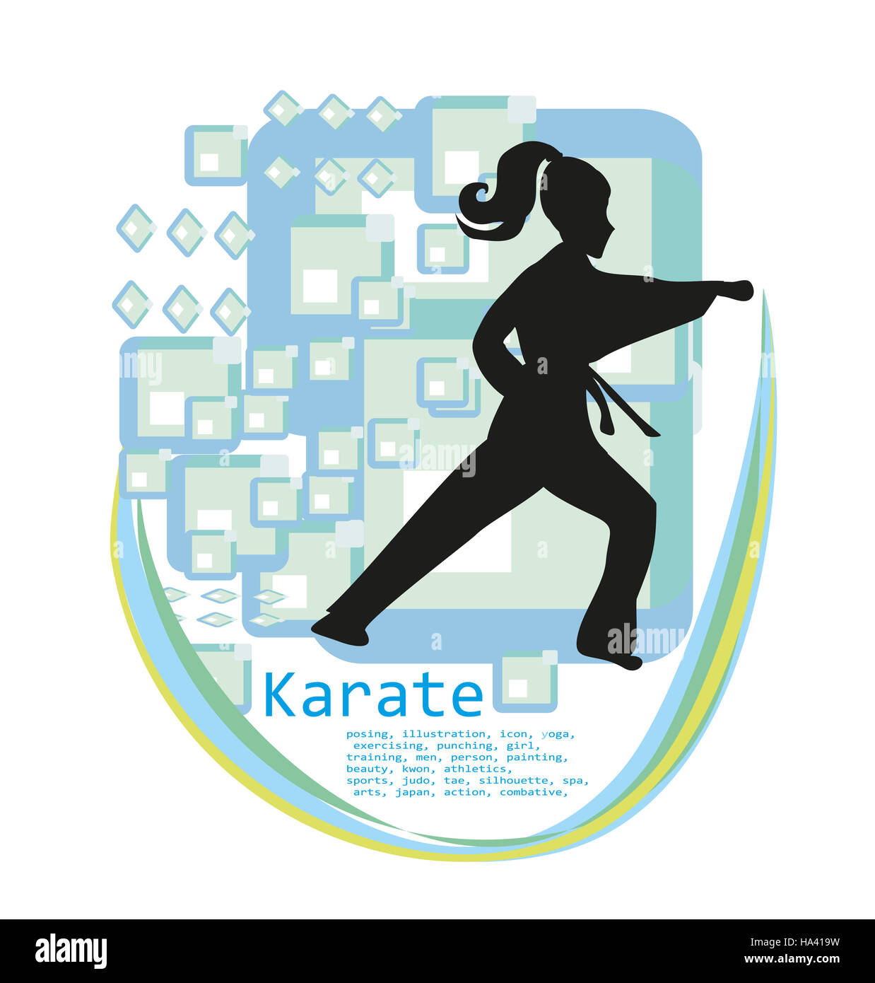 Karate girl design Stock Photo - Alamy