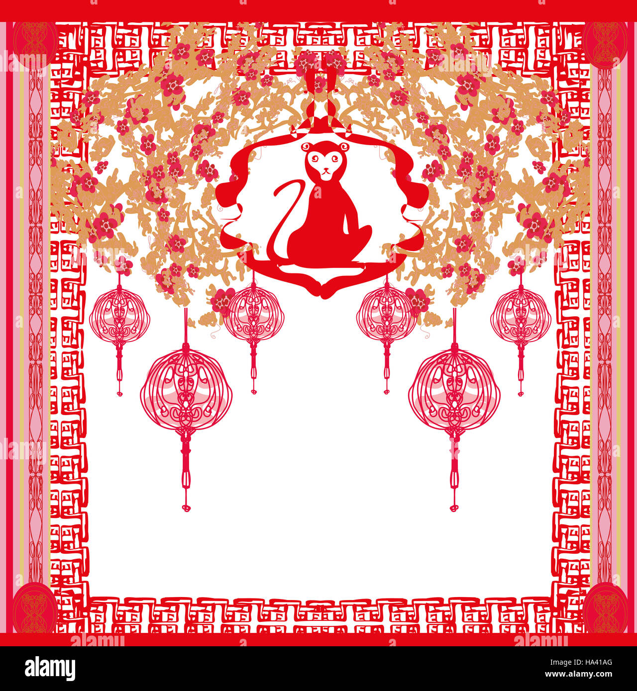 Chinese zodiac signs: monkey Stock Photo - Alamy