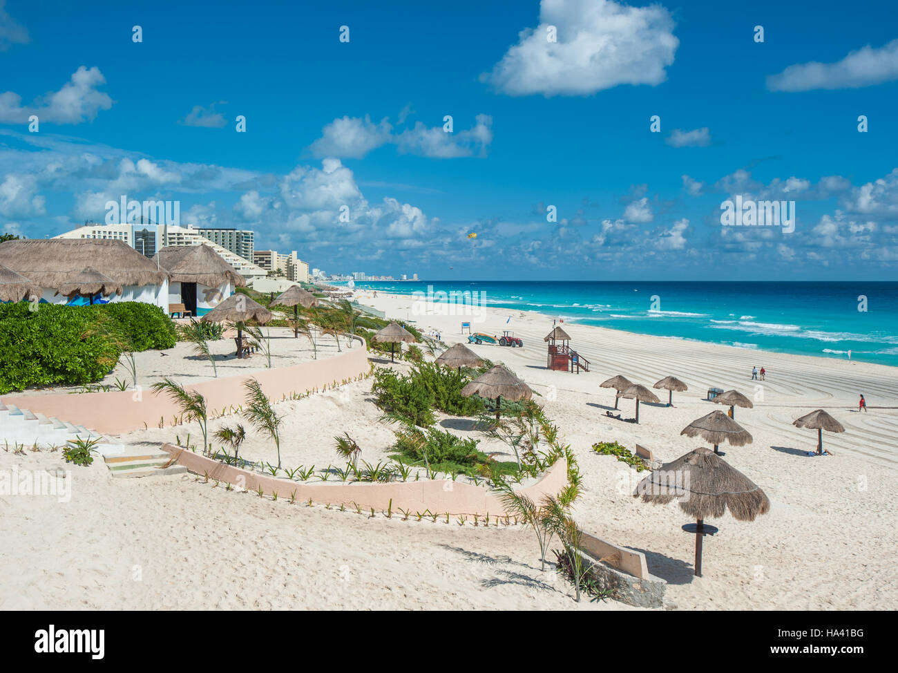 Cancun beach panorama, Mexico Stock Photo - Alamy
