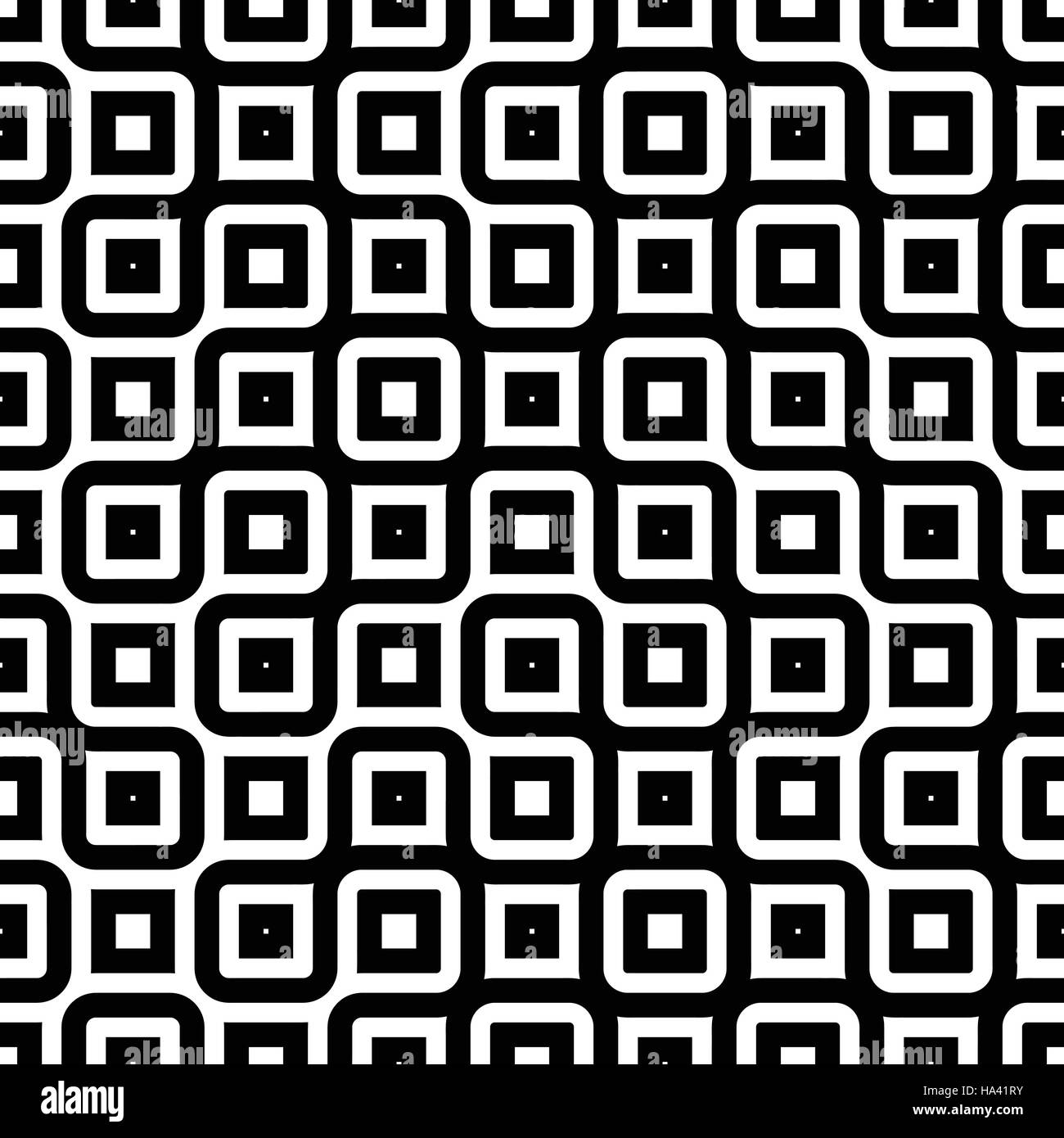 Vector seamless black and white tangled round stripes geometric vintage ...