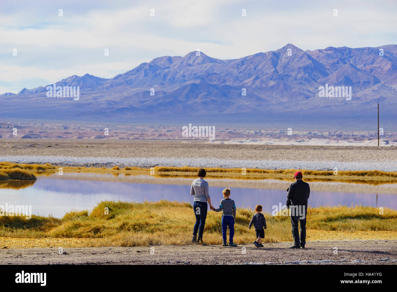 Tecopa, NOV 19: Beautiful Grimshaw Lake Natural Area with family below ...