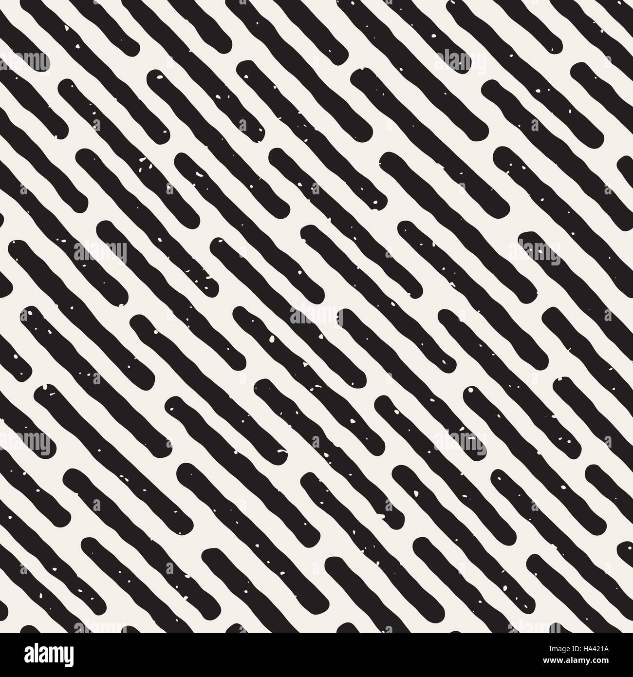 Vector Seamless Hand Drawn Diagonal Rounded Lines Pattern Stock Vector ...