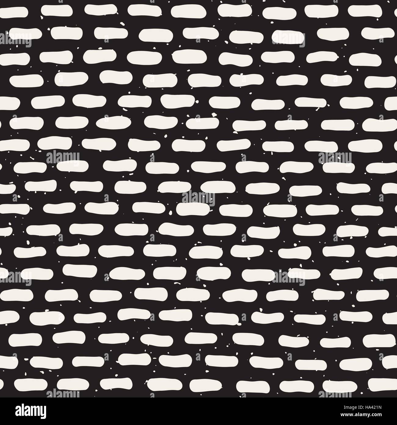 Vector Seamless Hand Drawn Horizontal Rounded Lines Pattern Stock ...