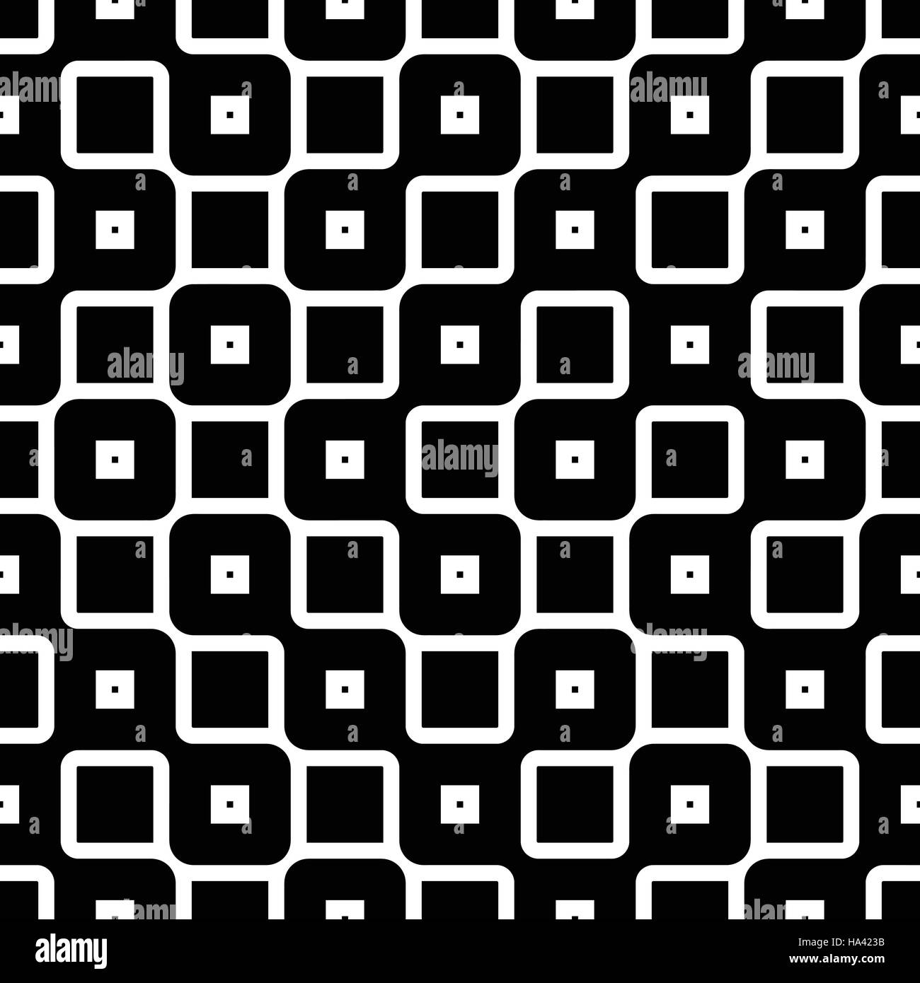 Vector seamless black and white tangled round stripes geometric vintage ...