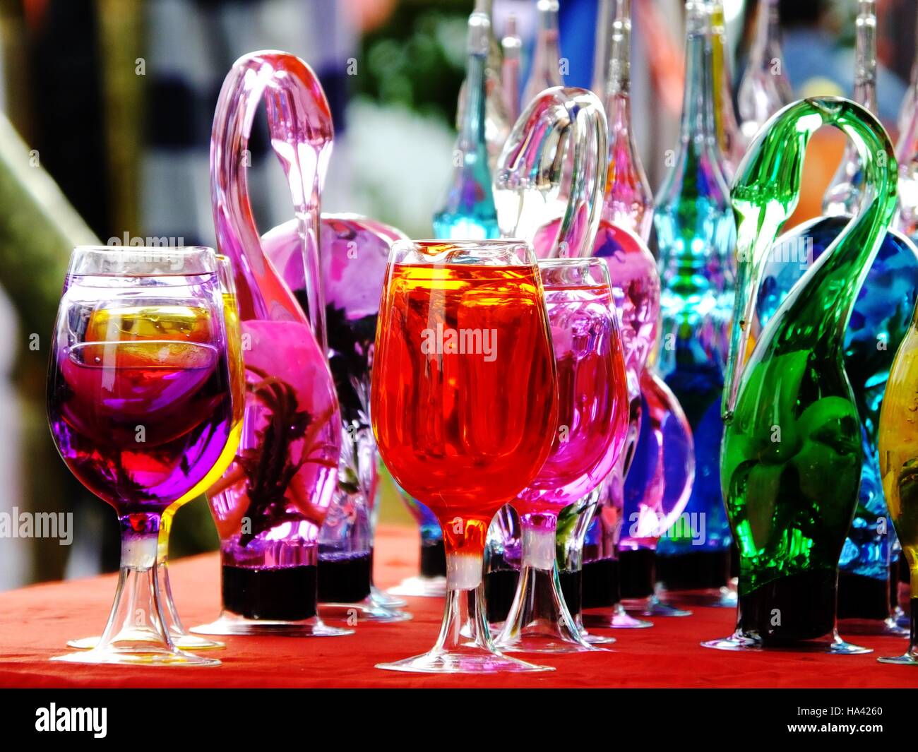 Colorful decoration glass Stock Photo - Alamy