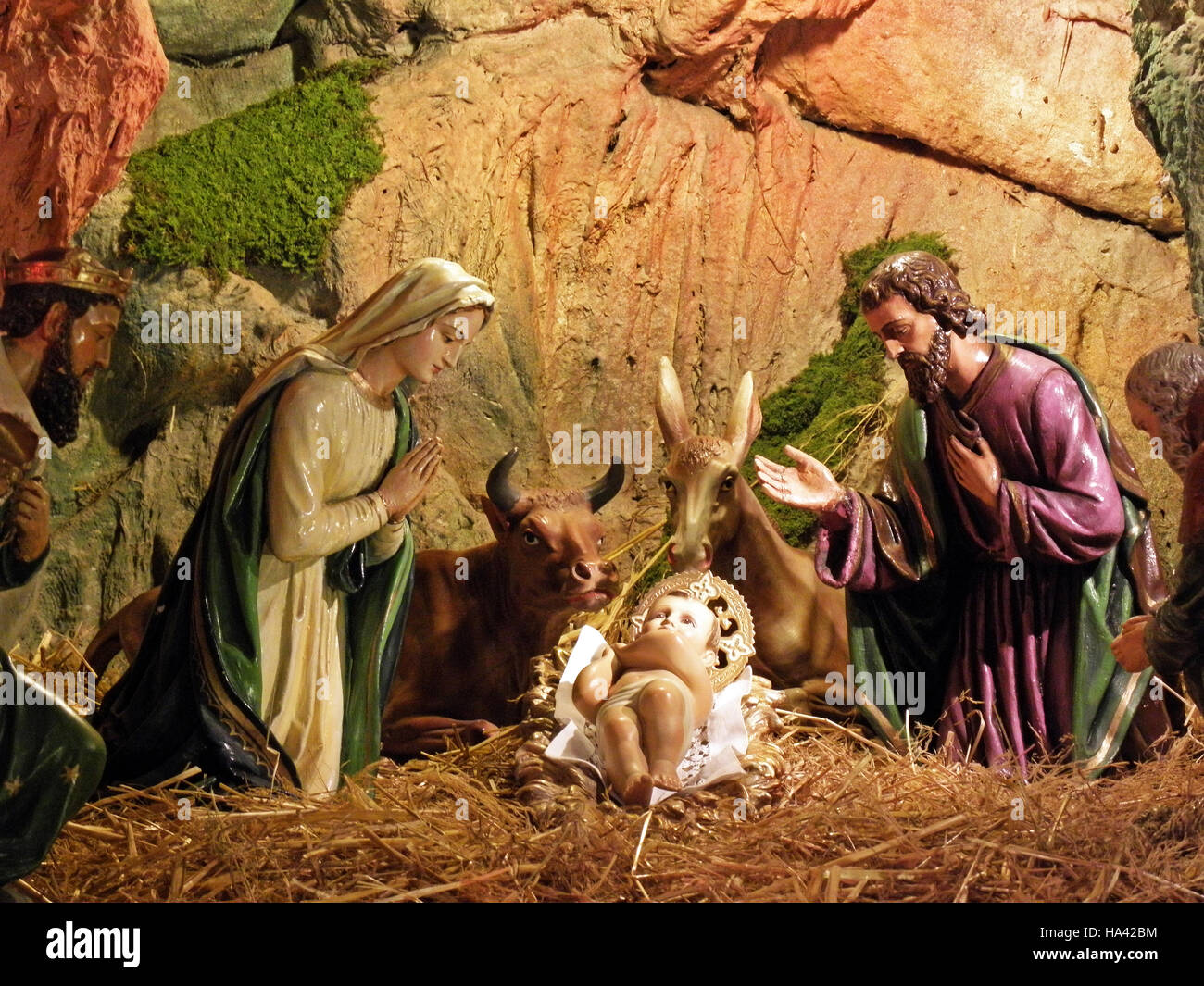 Christmas,Holy nativity scene,Jesus is born!,Zagreb,Croatia,Europe,2 ...