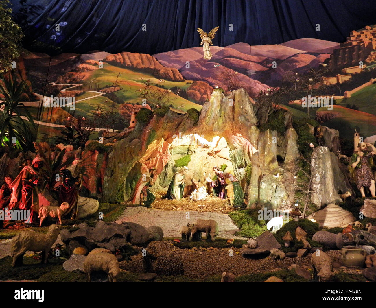 Christmas,Holy nativity scene,Jesus is born!,Zagreb,Croatia,Europe,3 ...