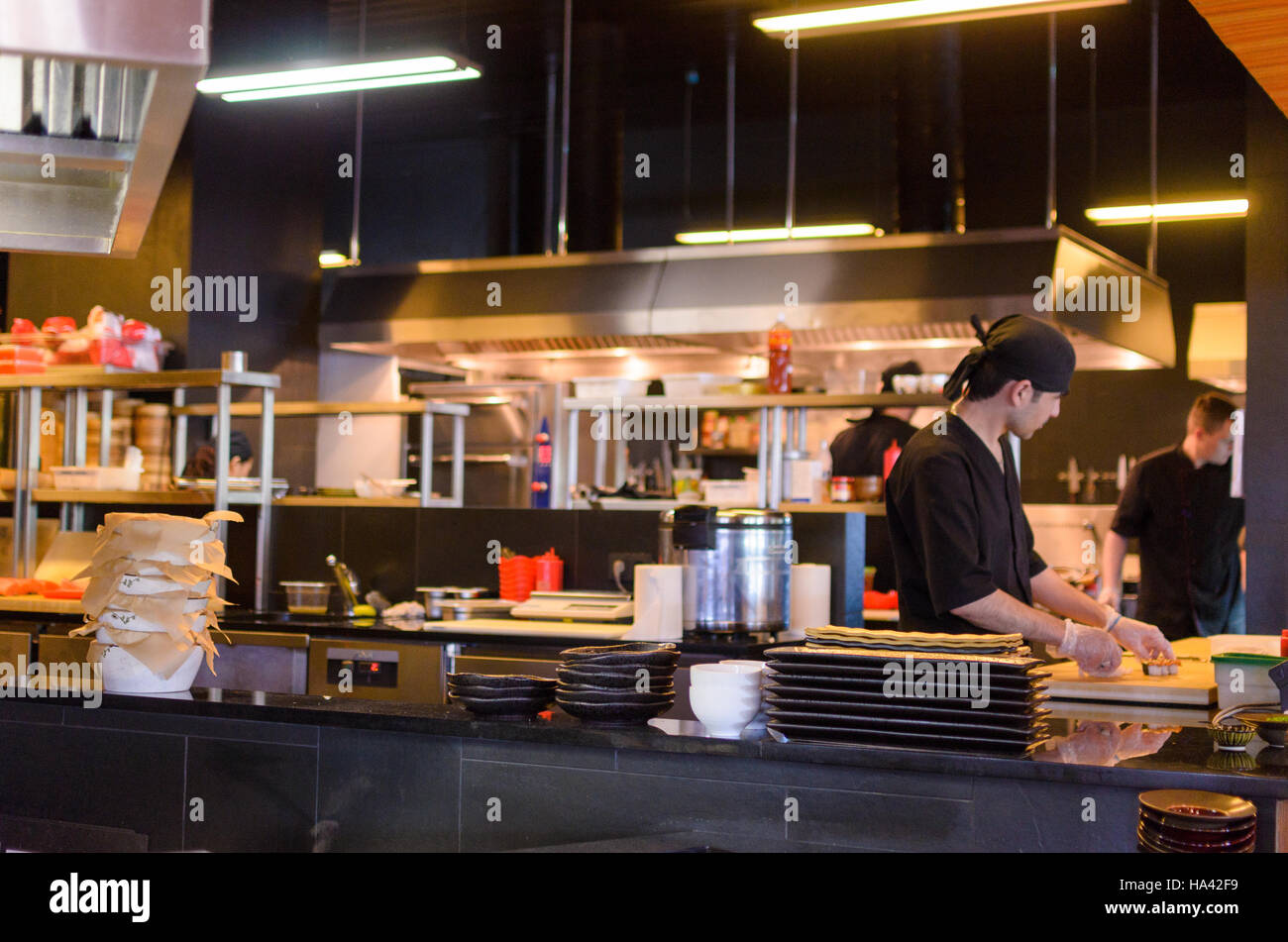 Restaurant interior shot Stock Photo - Alamy